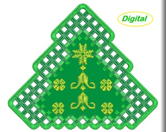 3 Digital Machine Embroidery Design Christmas Motif Christmas Tree Toys ...