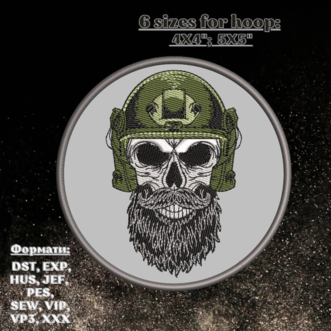 Skull in Helmet Embroidery Design, Pirate Patch (instant Download) - Etsy