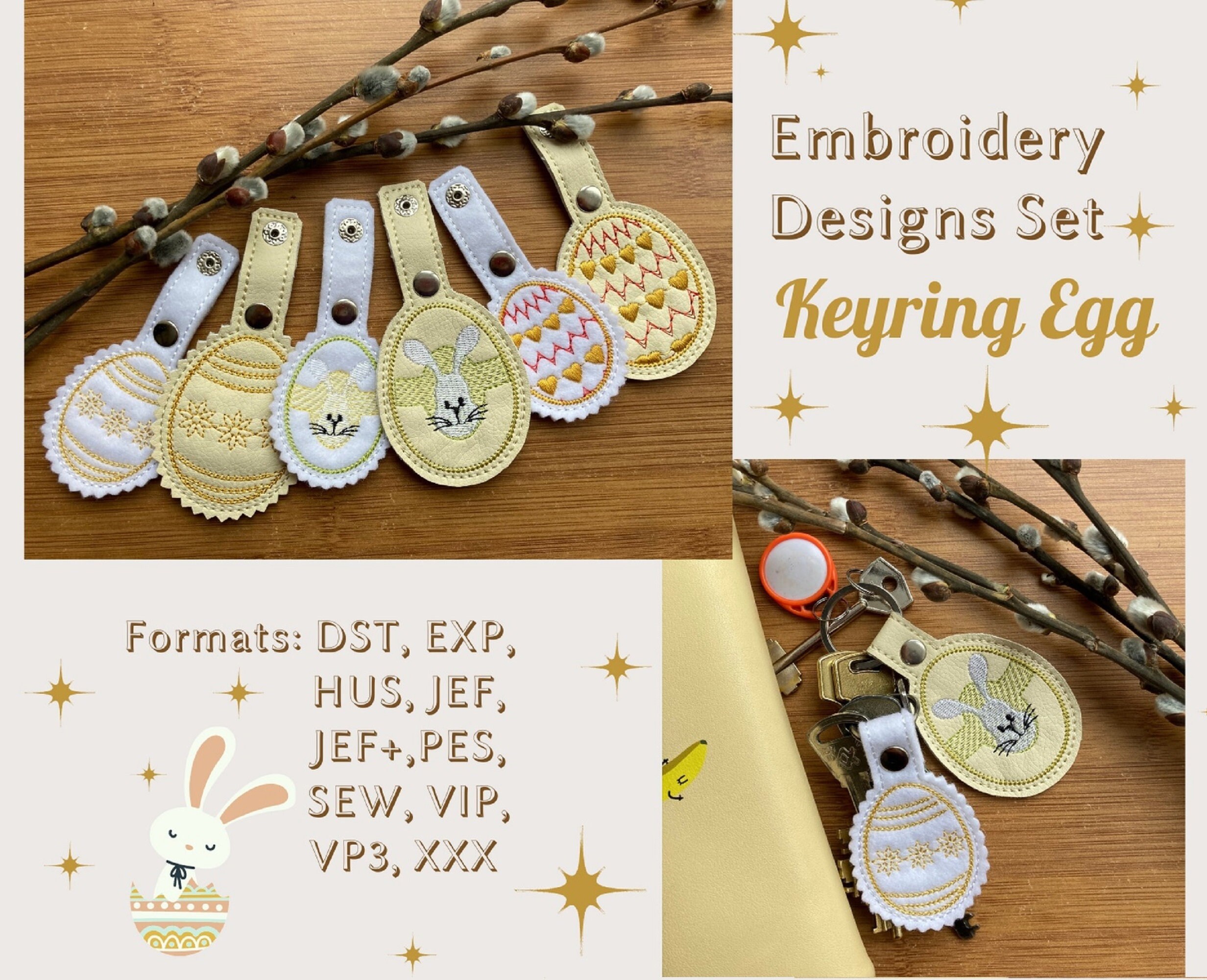 ITH Snap Tab Easter Egg Key Fob Design Easter Egg Machine - Etsy