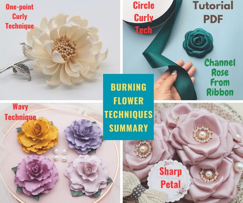 4 MAIN TECHNIQUES to Make Burning Flower From Fabric, Ribbon, DIY ...