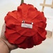 BIG SIZE 16-17cm Red Velvet Rose Pin Brooch, Handmade Flower Brooch ...