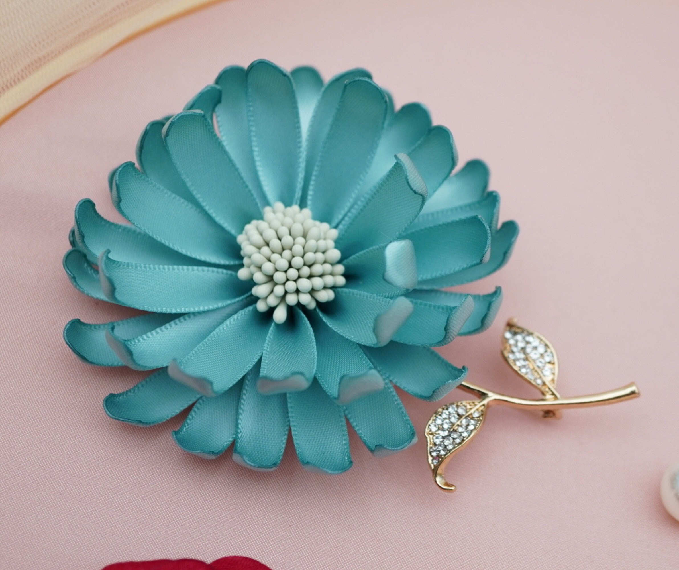 Tutorial DAISY Fabric Ribbon FLOWER Making, Without Flowermaking Tools ...