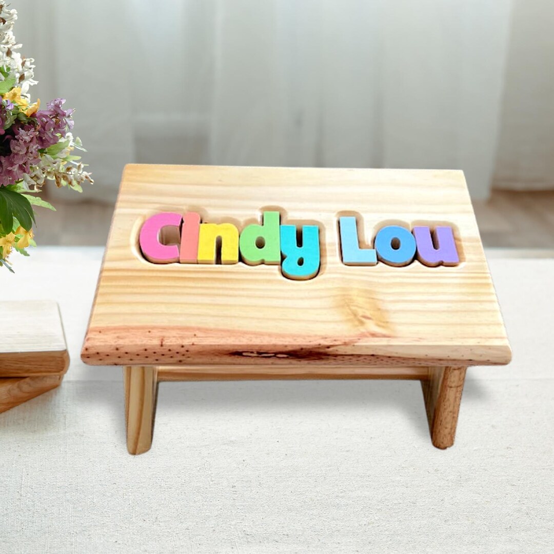 Personalized Puzzle Chair / Pastel Color / Christmas Gift for Baby ...