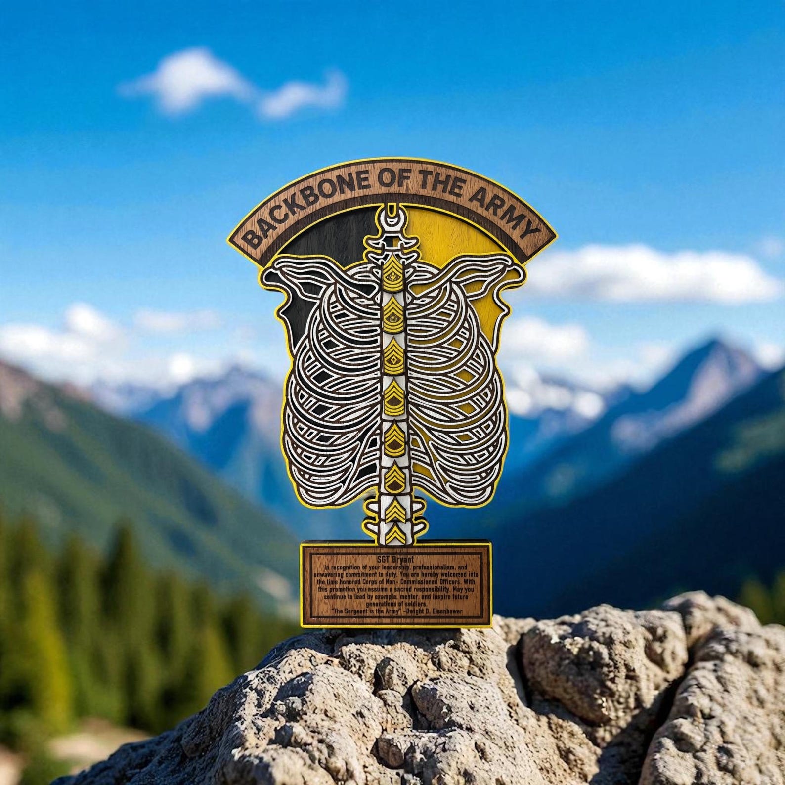 Custom NCO Backbone of the Army Plaque | Engraved Military Award - Etsy