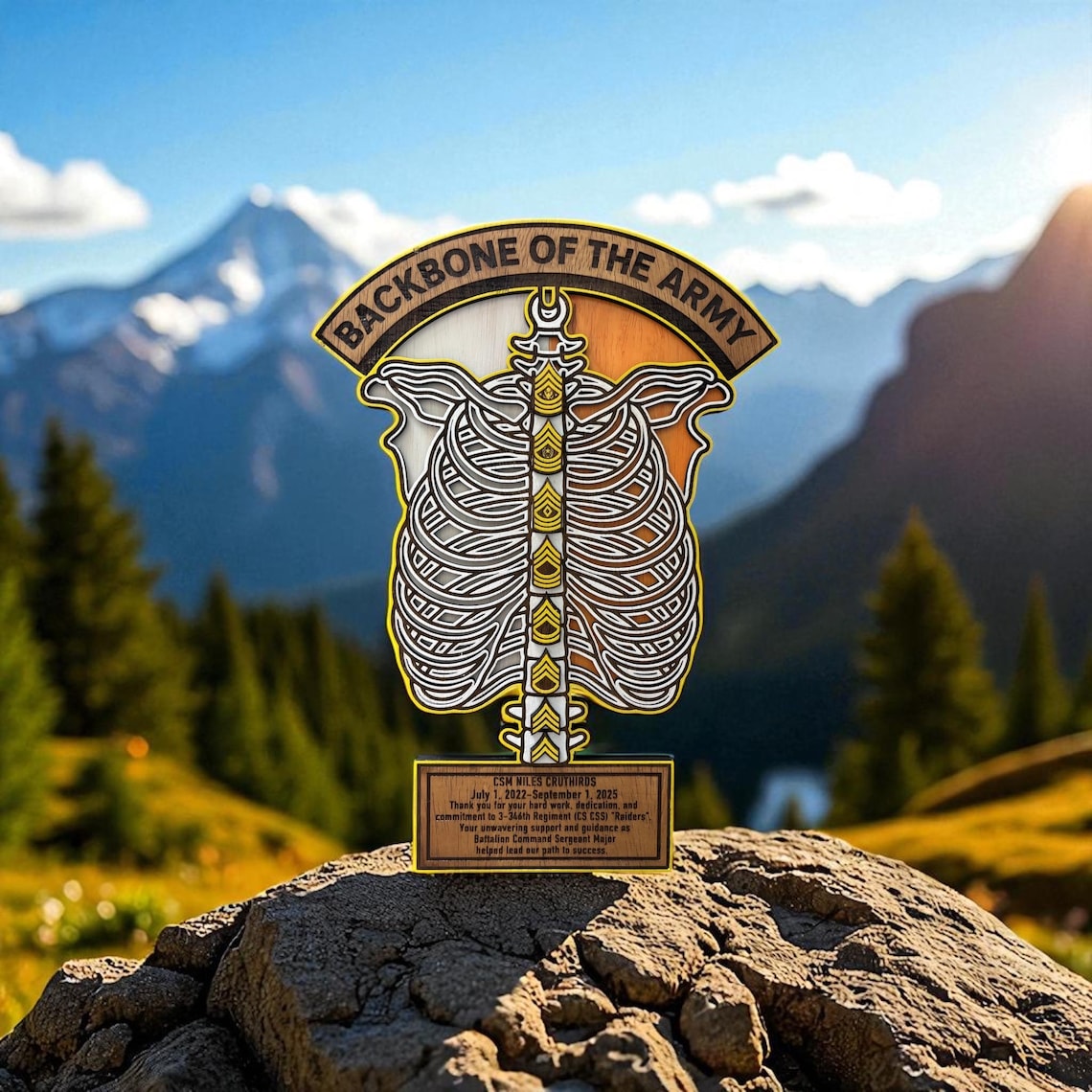 Custom NCO Backbone of the Army Plaque | Engraved Military Award - Etsy