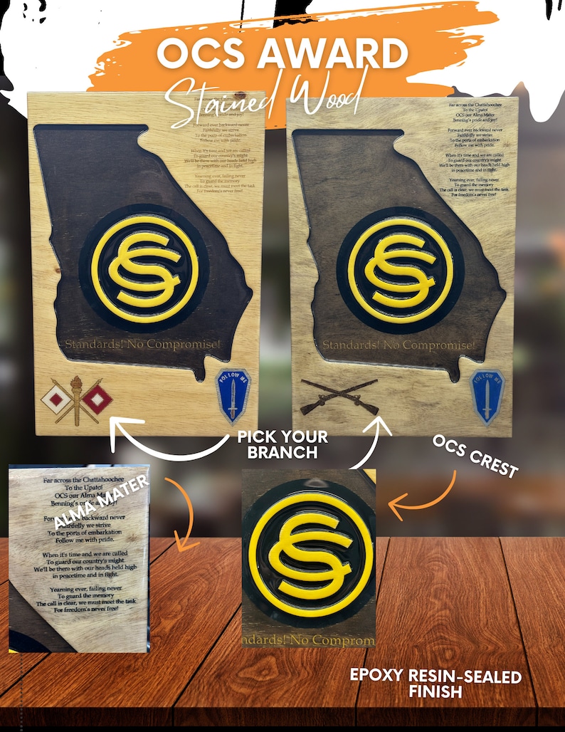 Custom Army Guidon Frame - Military Guidon Flag Plaque, PCS/ETS Award ...