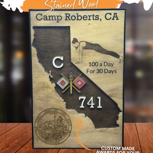 Custom Army Guidon Frame With Engraved Plate Military Appreciation ...