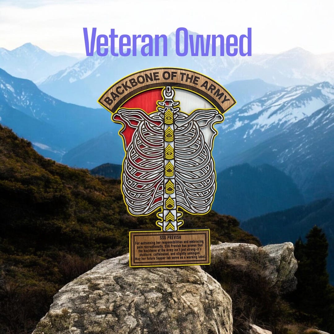 Custom NCO Backbone of the Army Plaque | Engraved Military Award - Etsy