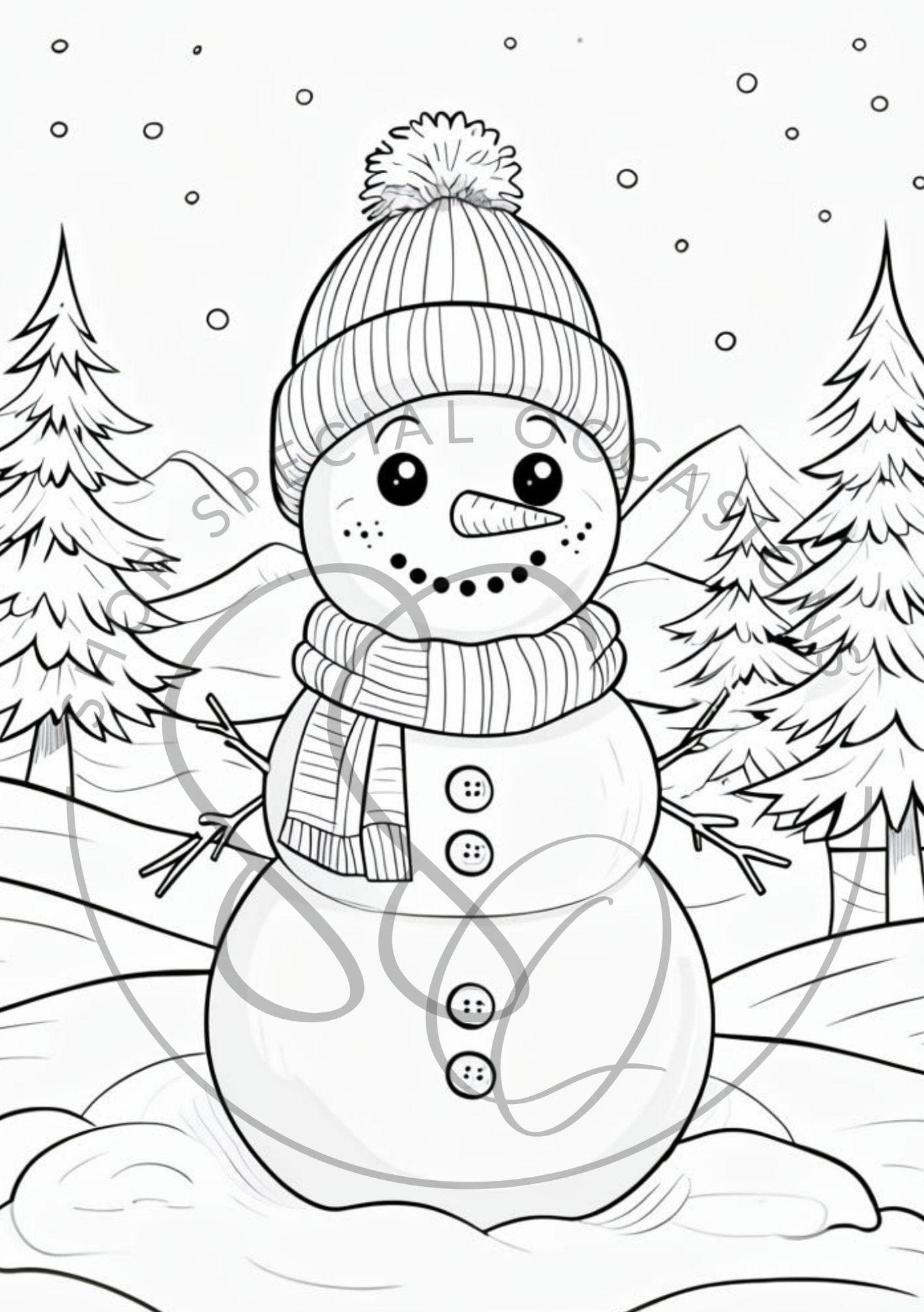 Christmas Coloring Book - Digital Download (10pages) - Etsy Canada