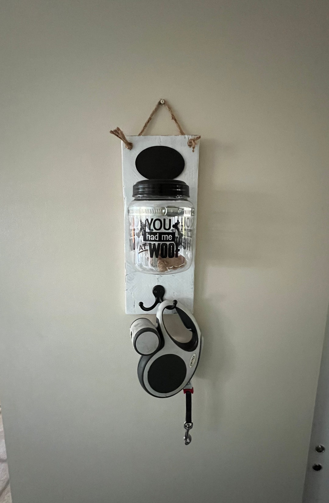 Hanging Dog Treat and Leash Holder, Gift for Pet Owner, Leash Storage ...