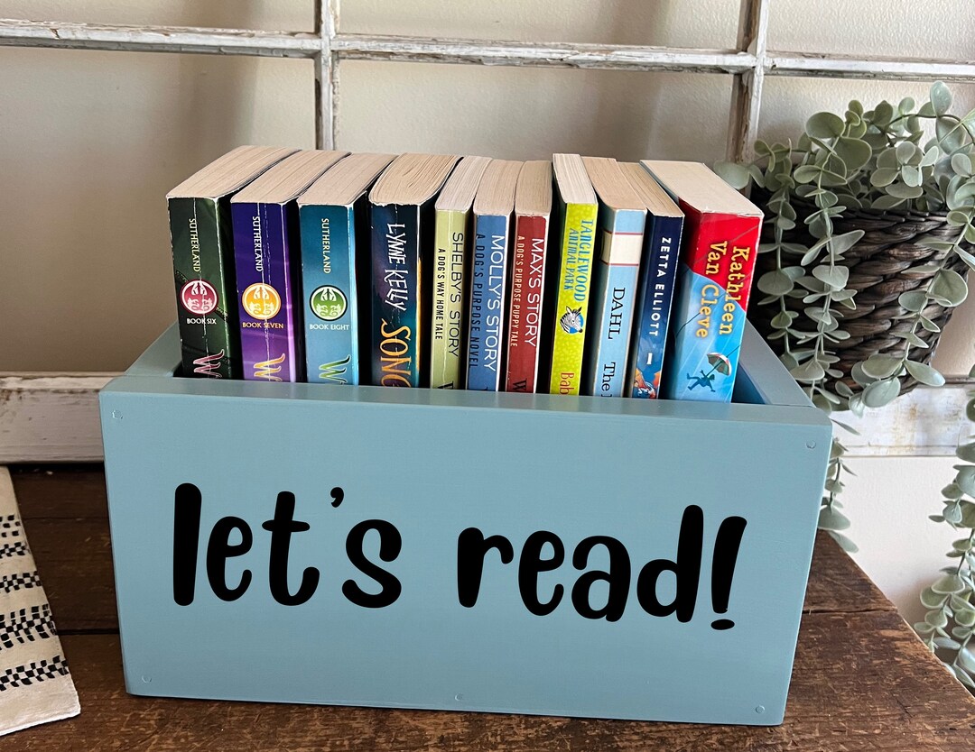 Children's Library Box, Baby Book Box, Book Storage, Nursery Storage ...