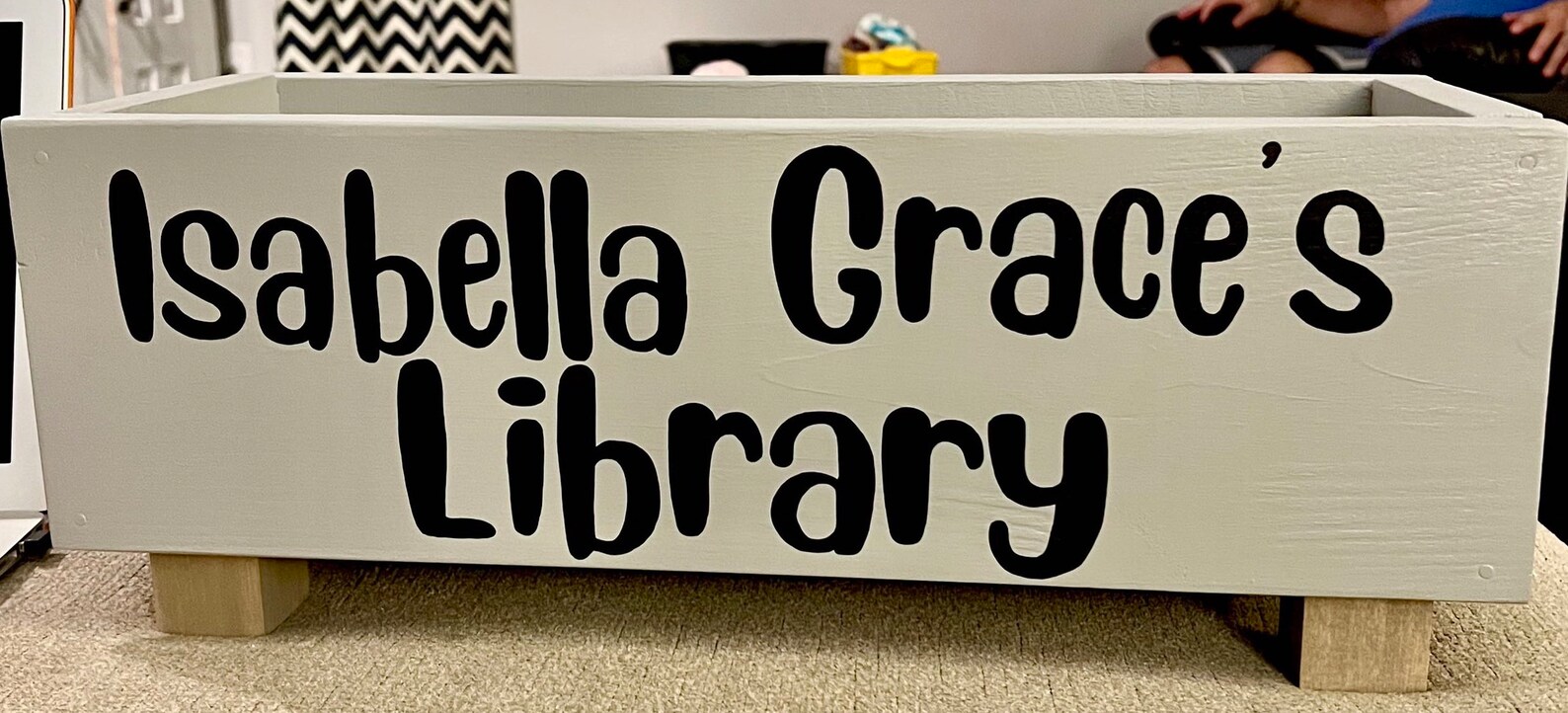 Personalized Children's Library Box Baby Book Box Book - Etsy