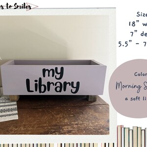 Children's Library Box, Baby Book Box, Book Storage, Nursery Storage ...