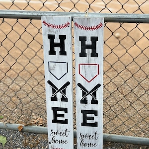 Baseball Home Sweet Home Sign, Welcome Sign Baseball, Baseball Porch ...