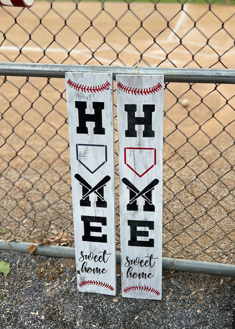 Baseball Home Sweet Home Sign Welcome Sign Baseball Baseball - Etsy