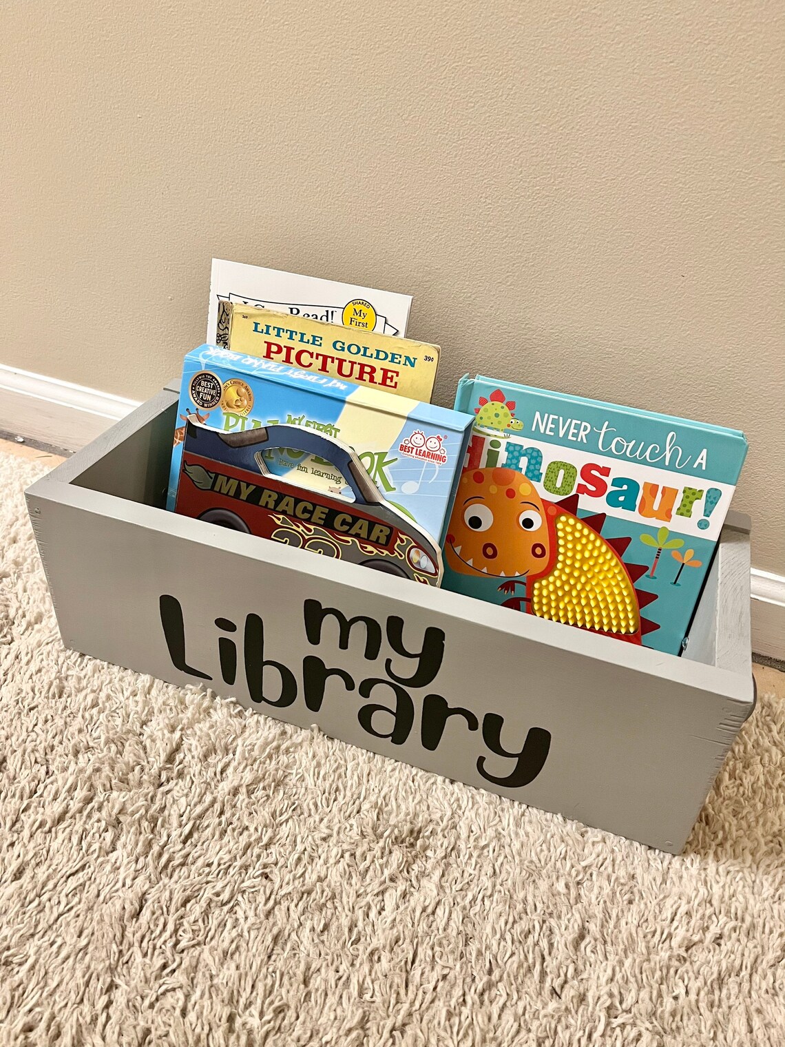 Children's Library Box Baby Book Box Book Storage - Etsy