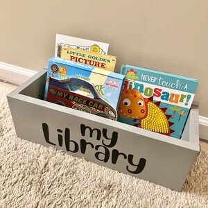 Children's Library Box Baby Book Box Book Storage - Etsy