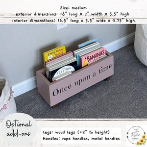 Personalized Children's Library Box, Baby Book Box, Book Storage ...