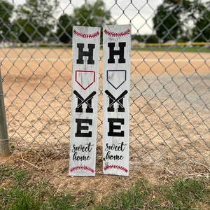 Baseball Home Sweet Home Sign, Welcome Sign Baseball, Baseball Porch ...