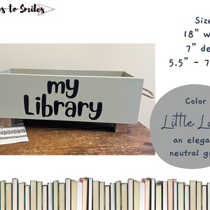 Children's Library Box, Baby Book Box, Book Storage, Nursery Storage ...