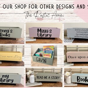 Personalized Children's Library Box, Baby Book Box, Book Storage ...
