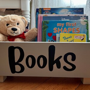 Children's Library Box, Baby Book Box, Book Storage, Nursery Storage ...