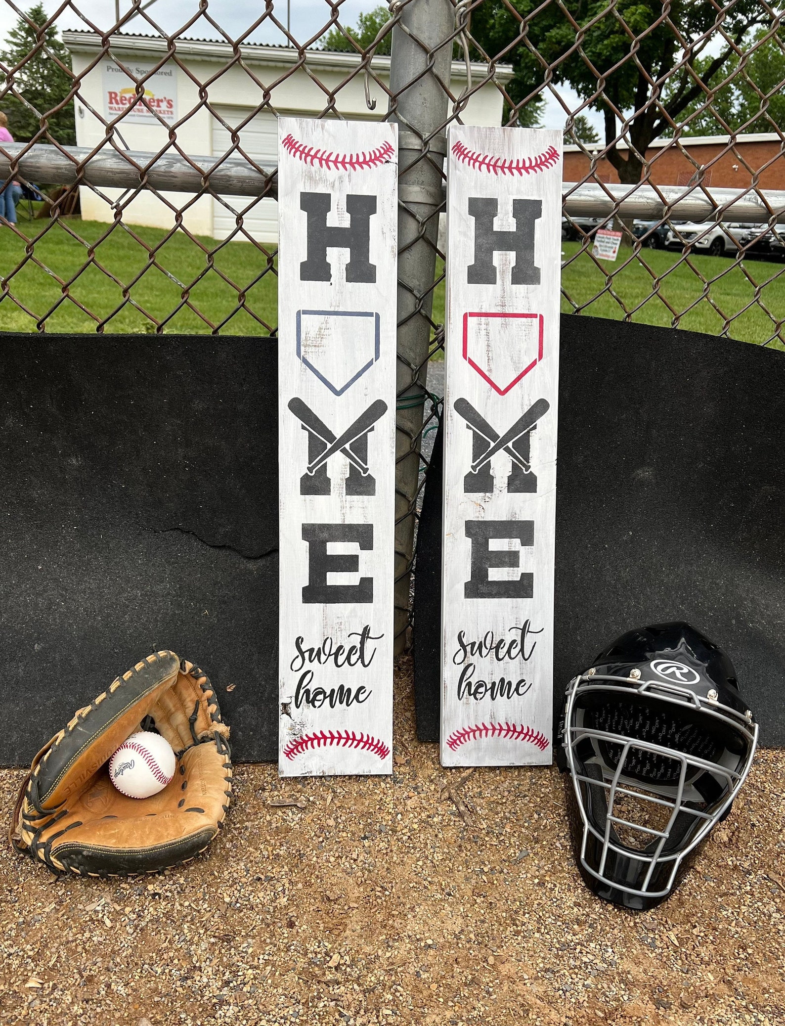 Baseball Home Sweet Home Sign Welcome Sign Baseball Baseball - Etsy