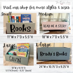 Personalized Children's Library Box, Baby Book Box, Book Storage ...
