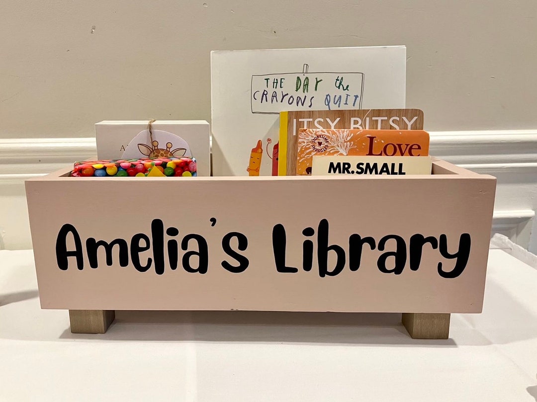 Personalized Children's Library Box Baby Book Box Book - Etsy