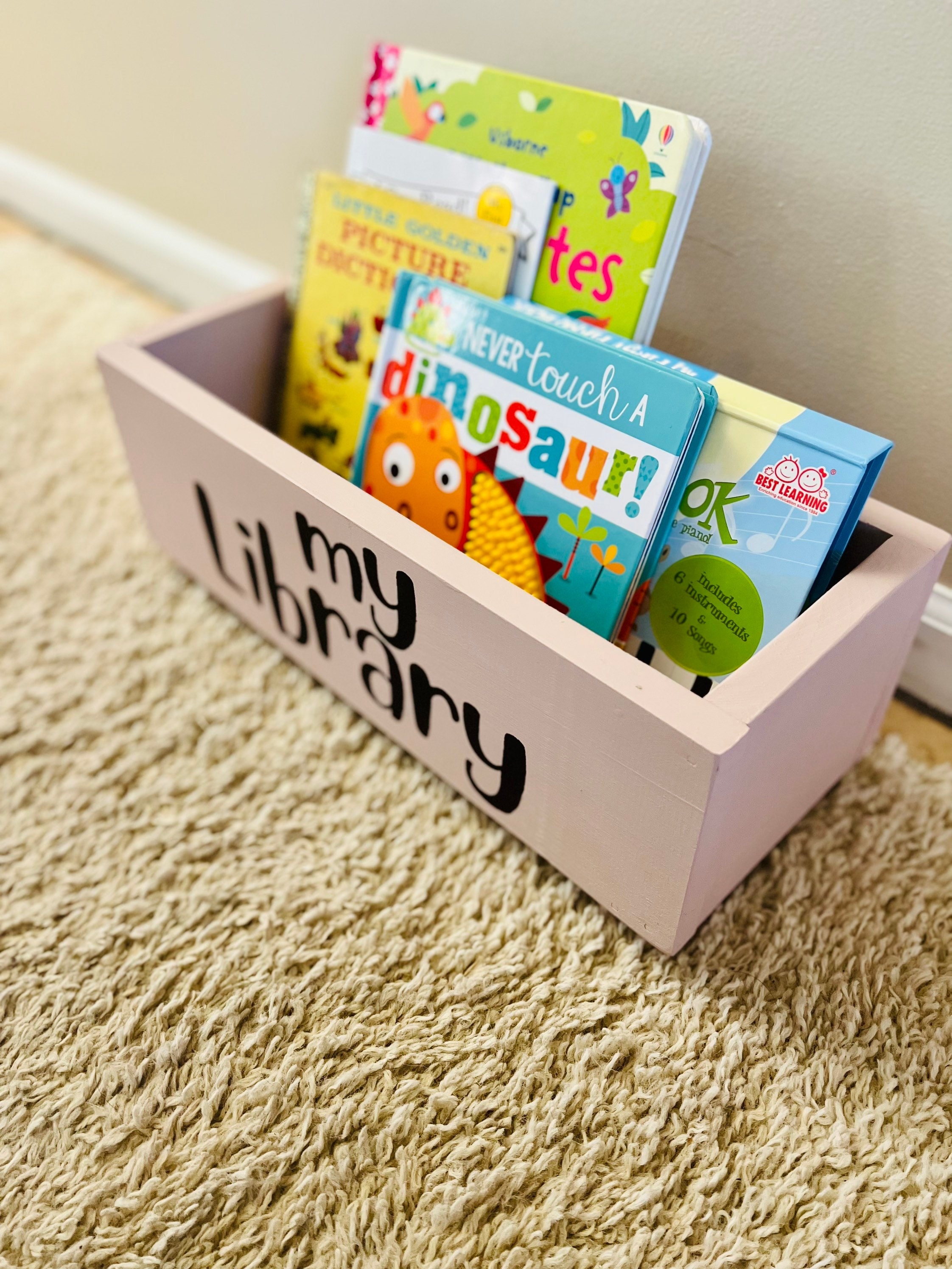 Children's Library Box Baby Book Box Book Storage - Etsy