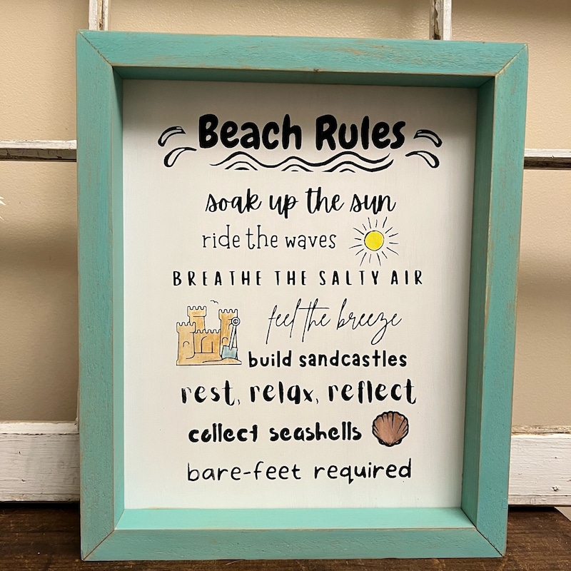 Rustic Beach Sign - Etsy