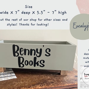 Personalized Children's Library Box, Baby Book Box, Book Storage ...