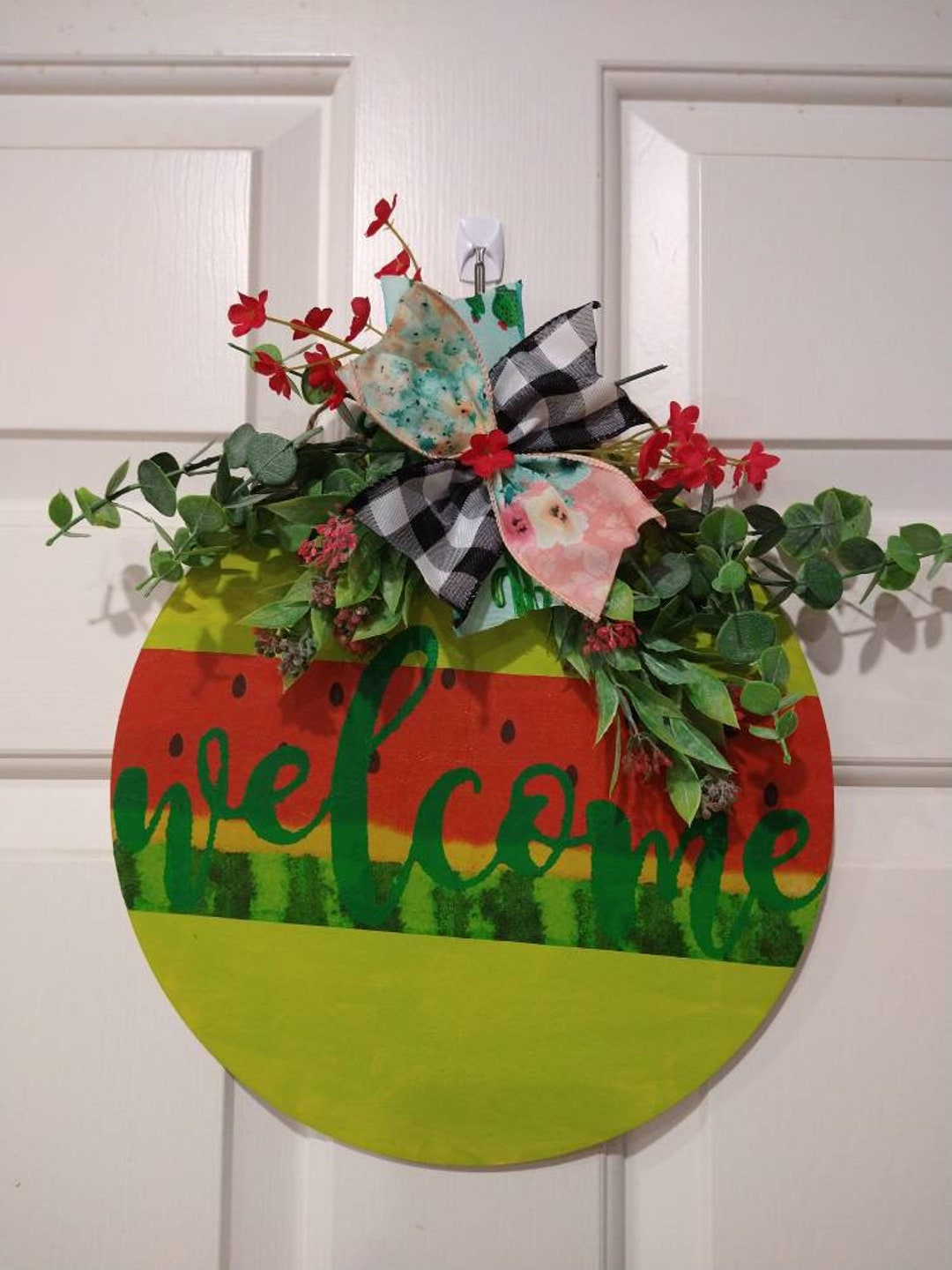 Welcome Watermelon Door Sign - Etsy