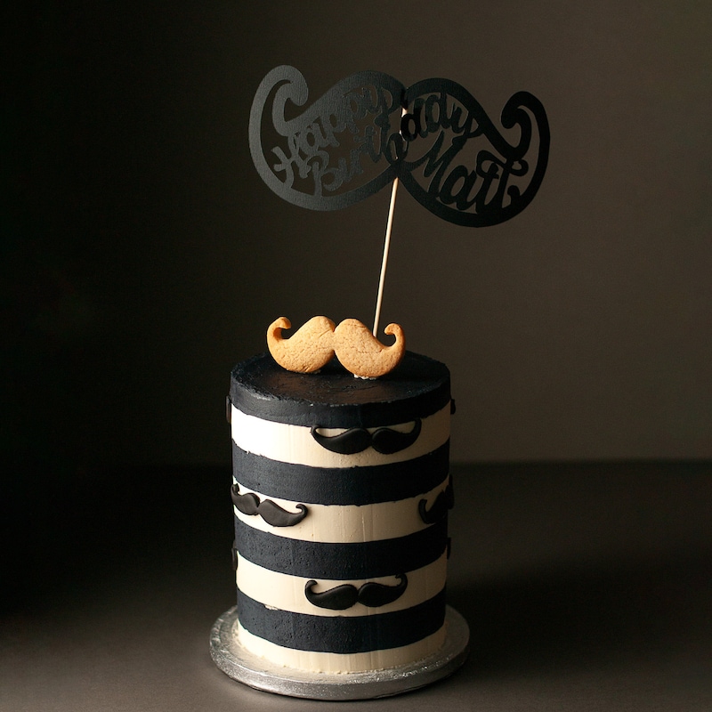 Mustache Cake - Etsy