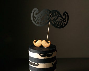 Mustache Cake Topper | Etsy