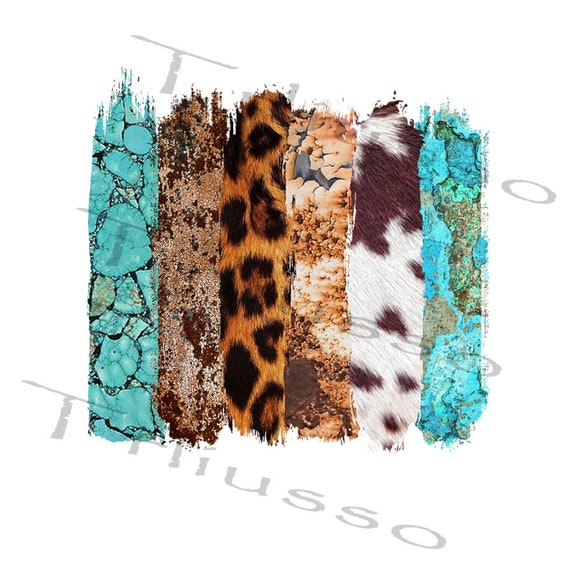 Digital Turquoise Glitter Png, Cowhide Background with Turquoise ...