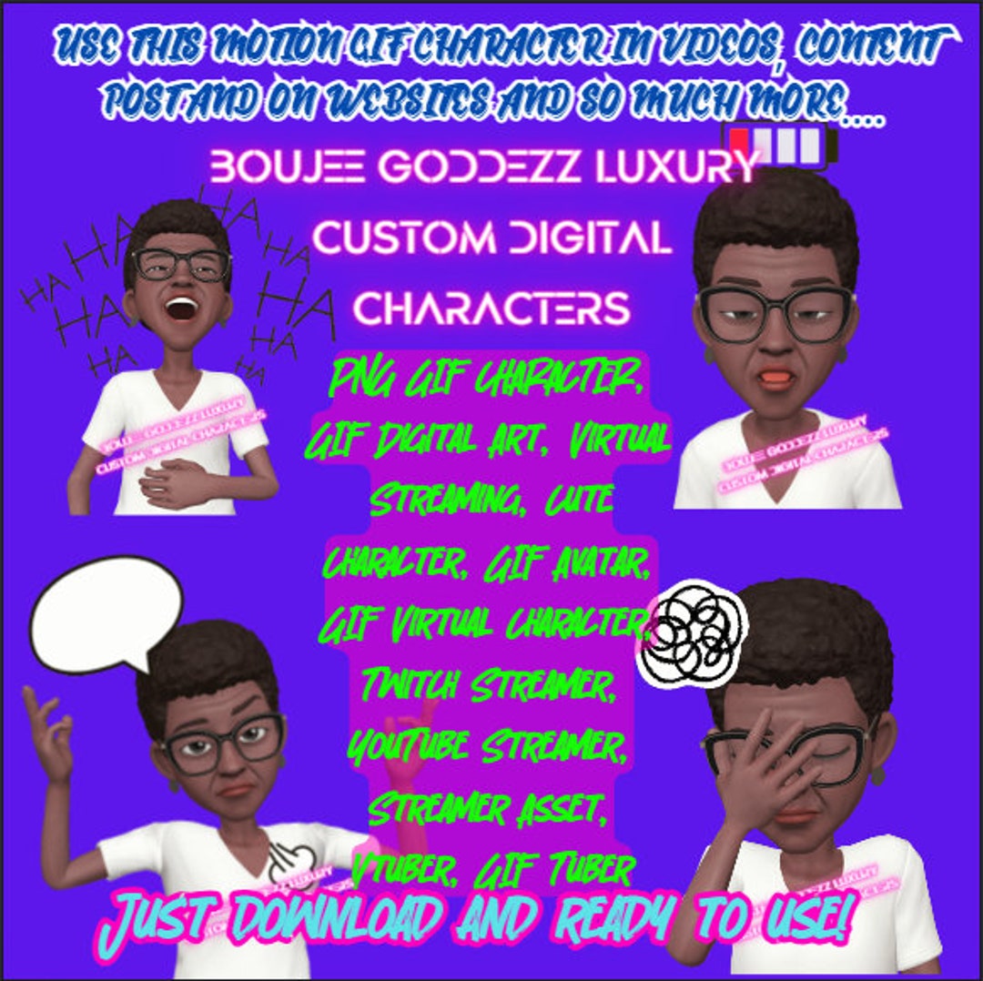 Motion GIF avatars digital: PNG Tuber Grndma, Streaming Avatar, OBS ...