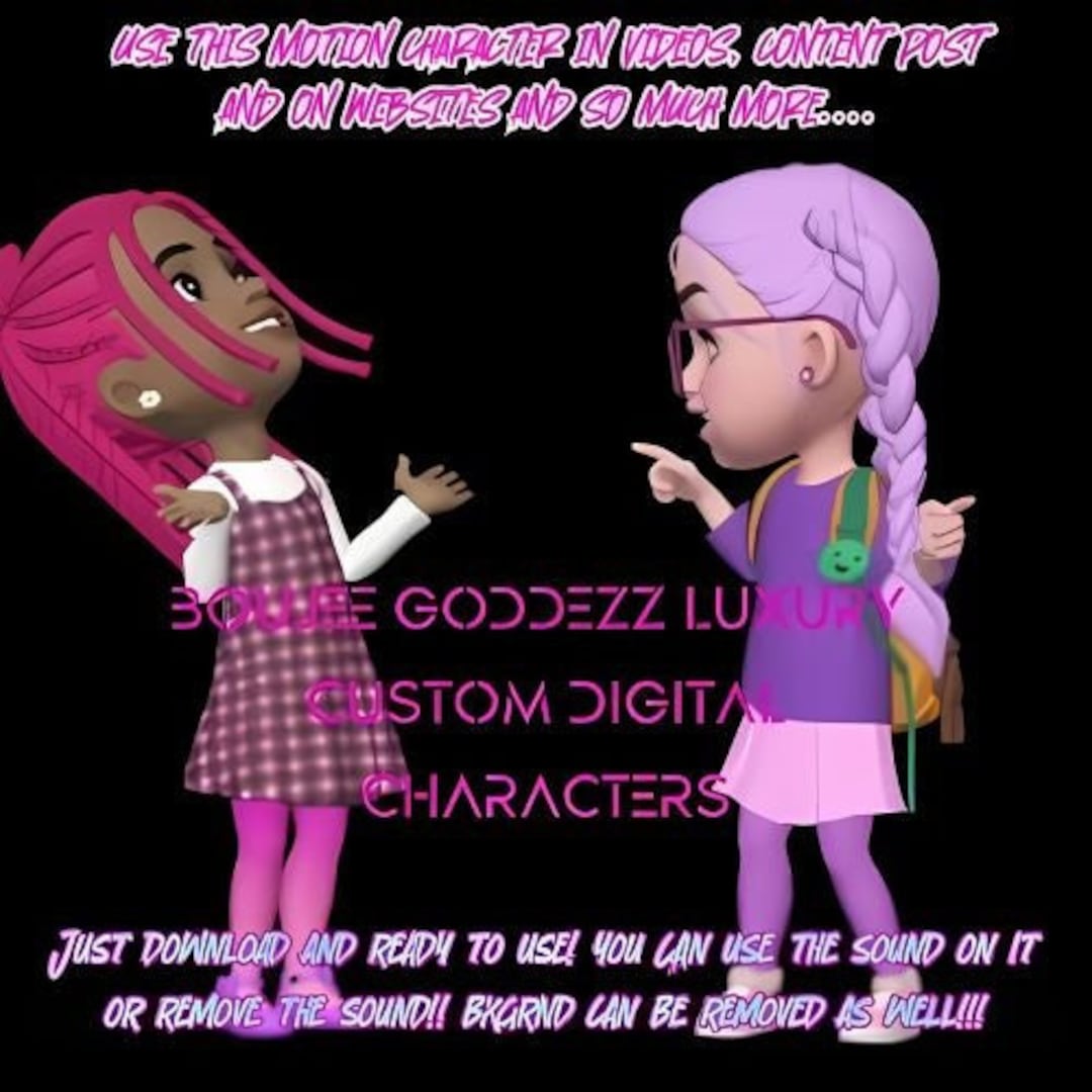 Dbl Motion avatars digital: PNG Tuber Two Girls, Streaming Avatar, OBS ...