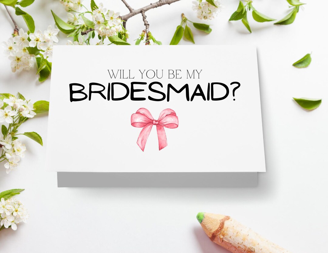 Will You Be My Bridesmaid Card - Bridesman, Bridesperson, Groomsmaid ...