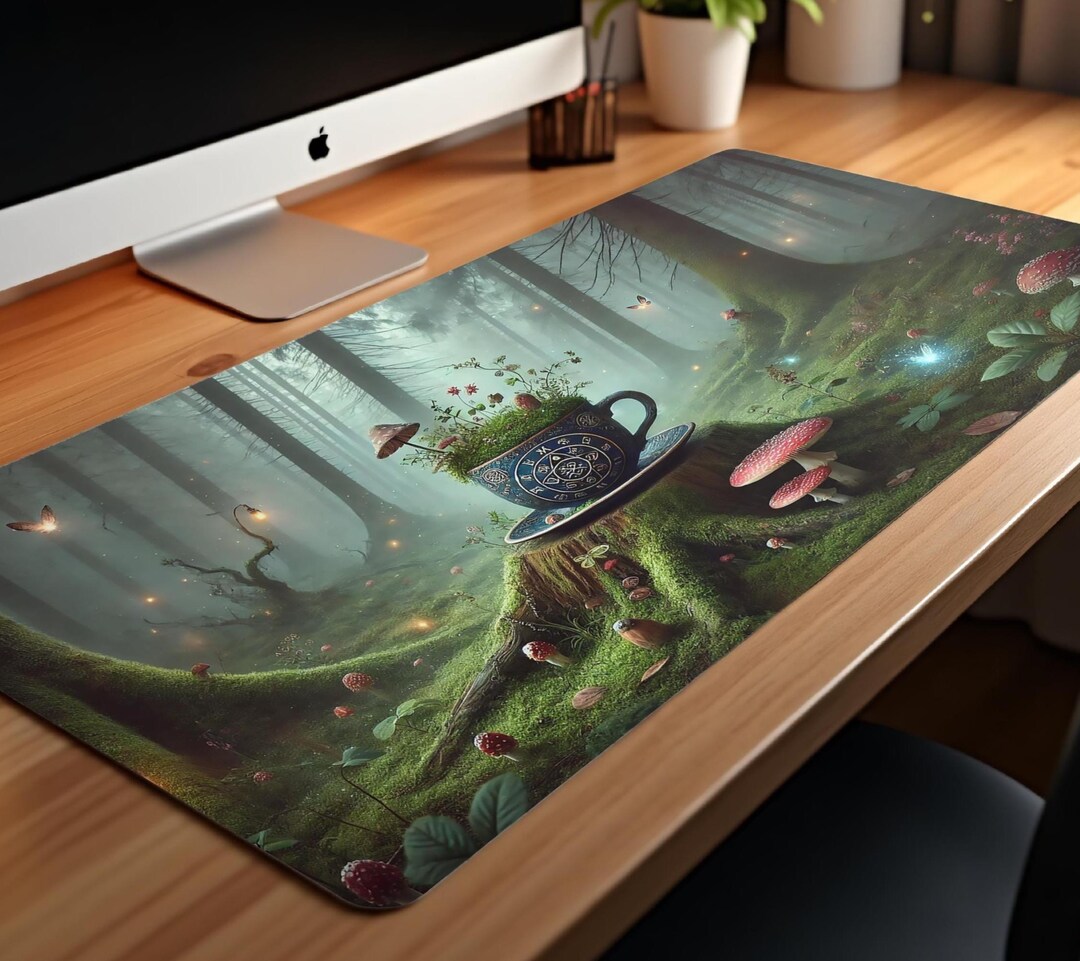 The Witches Teacup, Magical Workspace Decor, Whimsical Art, Home Office ...