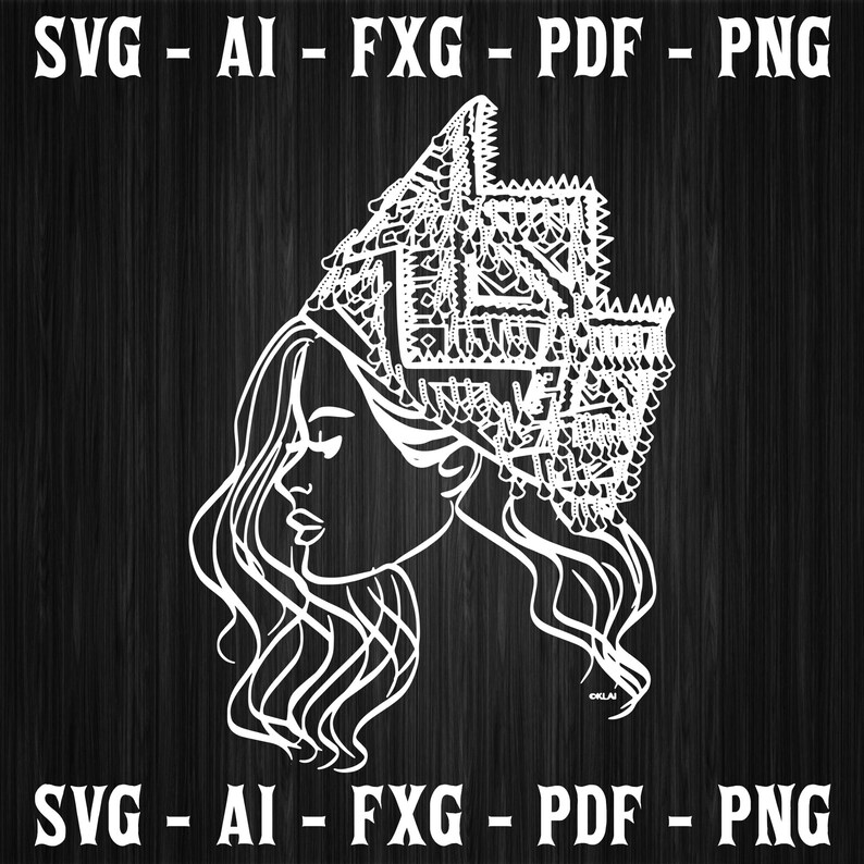 Hmong Princess Svg Png Cut Files Vinyl Clip Art Download Drawing ...