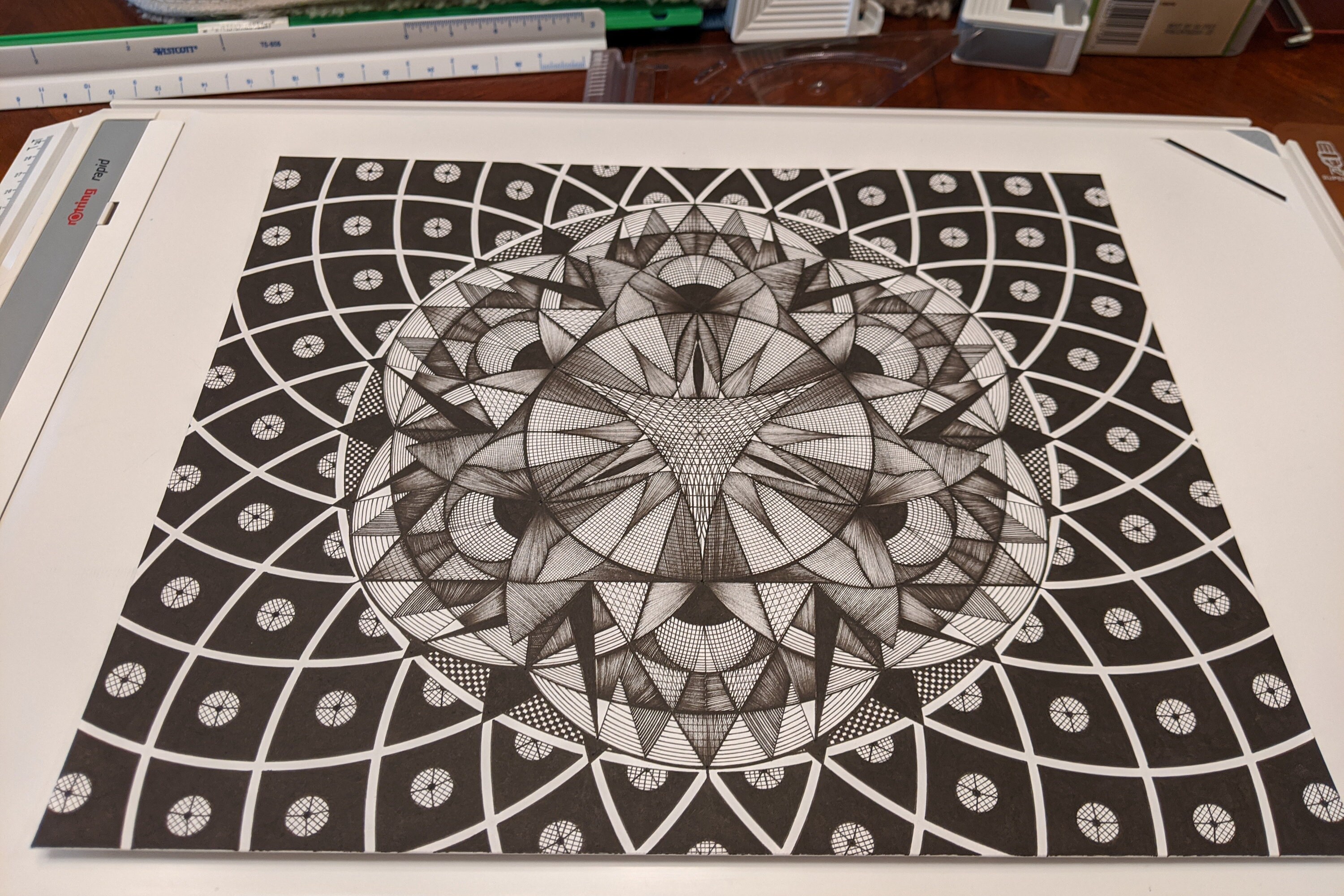 GENESIS / Jungian Shadow Work Mandala / Abstract Psychedelic Geometric ...