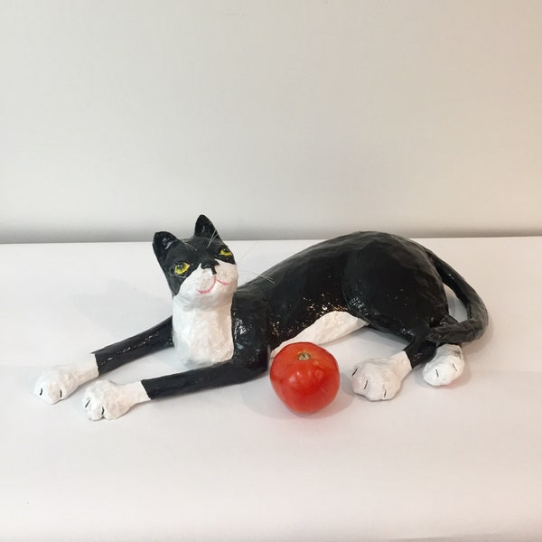 Paper Mache Cat - Etsy