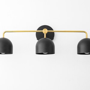 3 Bulb Vanity Light - Over Mirror Light - Modern Wall Sconce - Dome ...