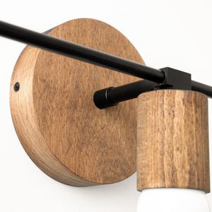 Oak Finish Lamp - Vanity Lighting - Farmhouse Lighting - Rustic Wall ...