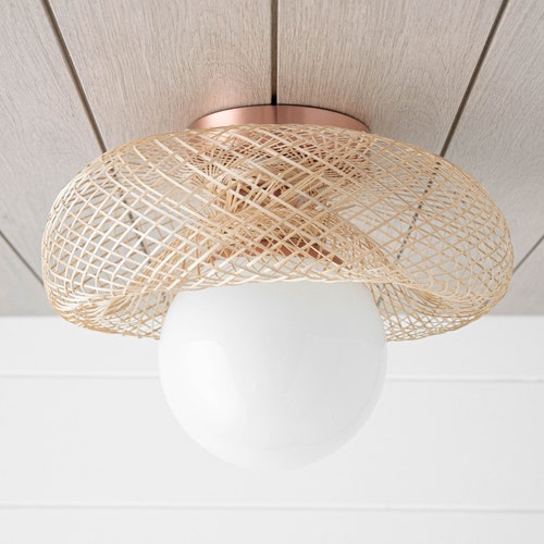 Bird's Nest Light Black Ceiling Light Boho Ceiling - Etsy