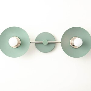 Flat Green Vanity - Unique Lighting - Bathroom Lighting - Modern Lamp ...