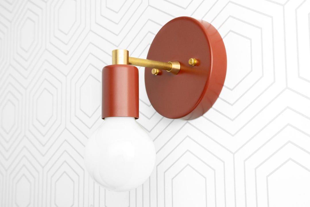 Modern Light Fixture - Kitchen Lighting - Red Wall Light - Minimalist ...