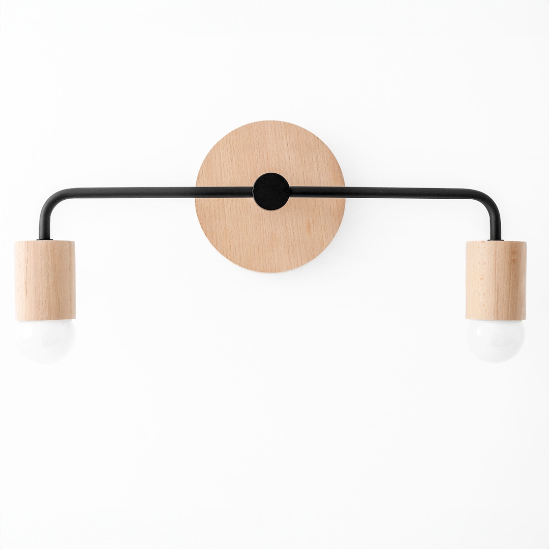 Vanity Light Wood Sconce Bathroom Light Farmhouse Lighting Rustic ...