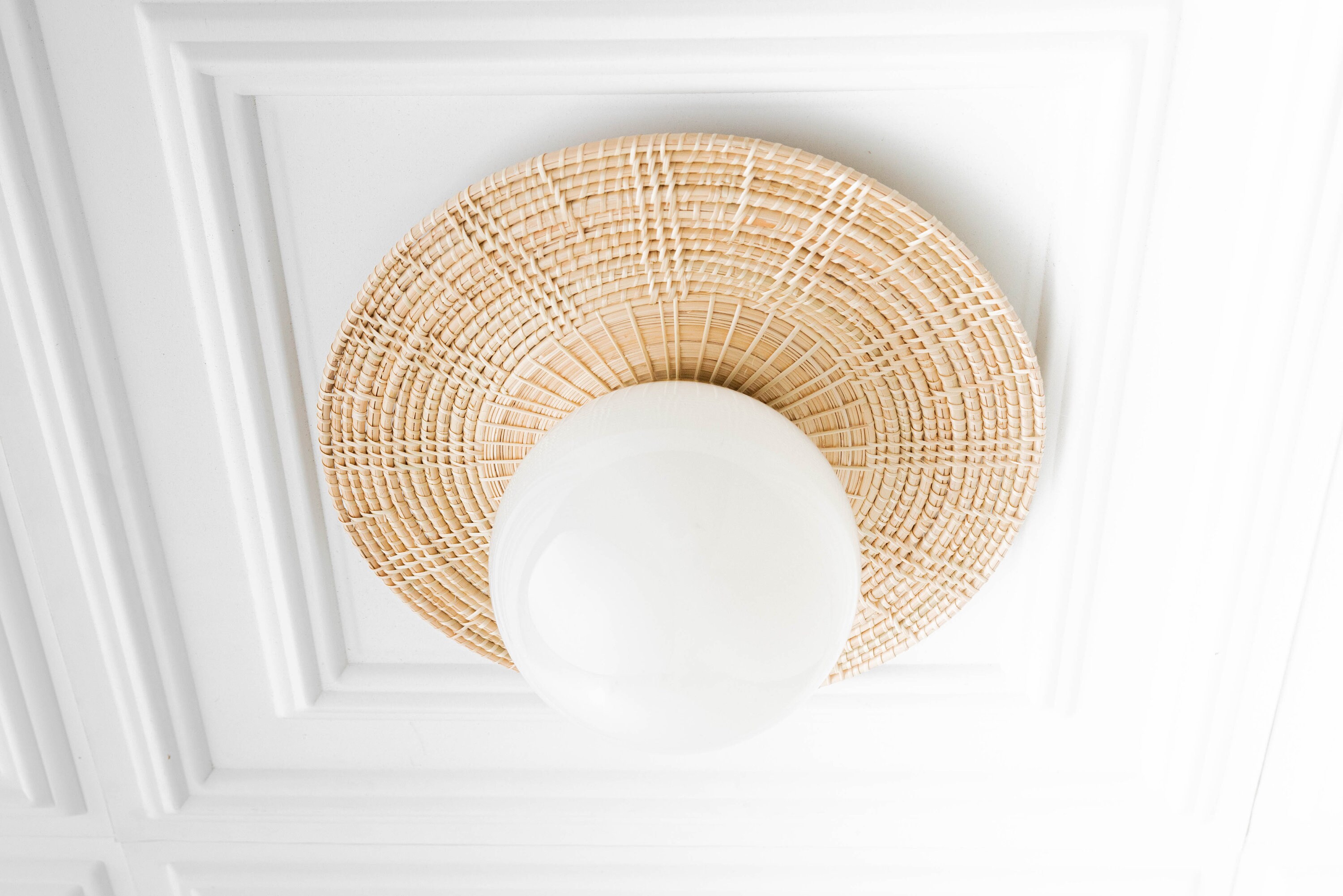 Basket Lighting Ceiling Light Boho Basket Sconce - Etsy